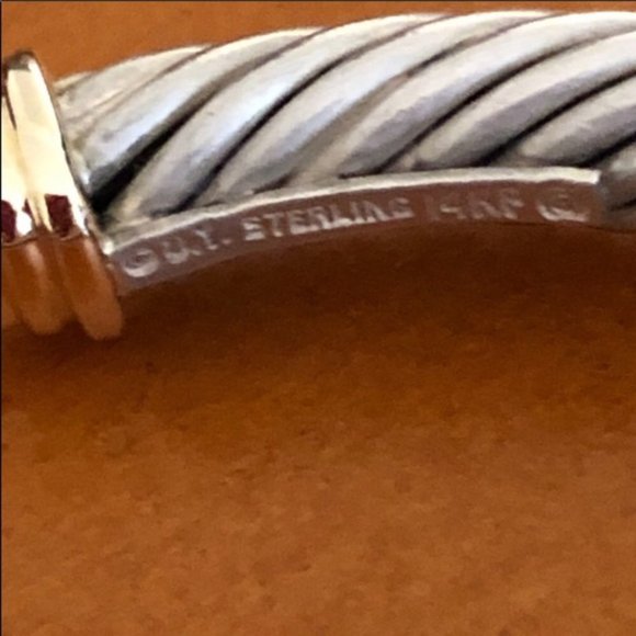 David Yurman | Jewelry | David Yurman 5mm Buckle Cable Ss And 4k | Poshmark